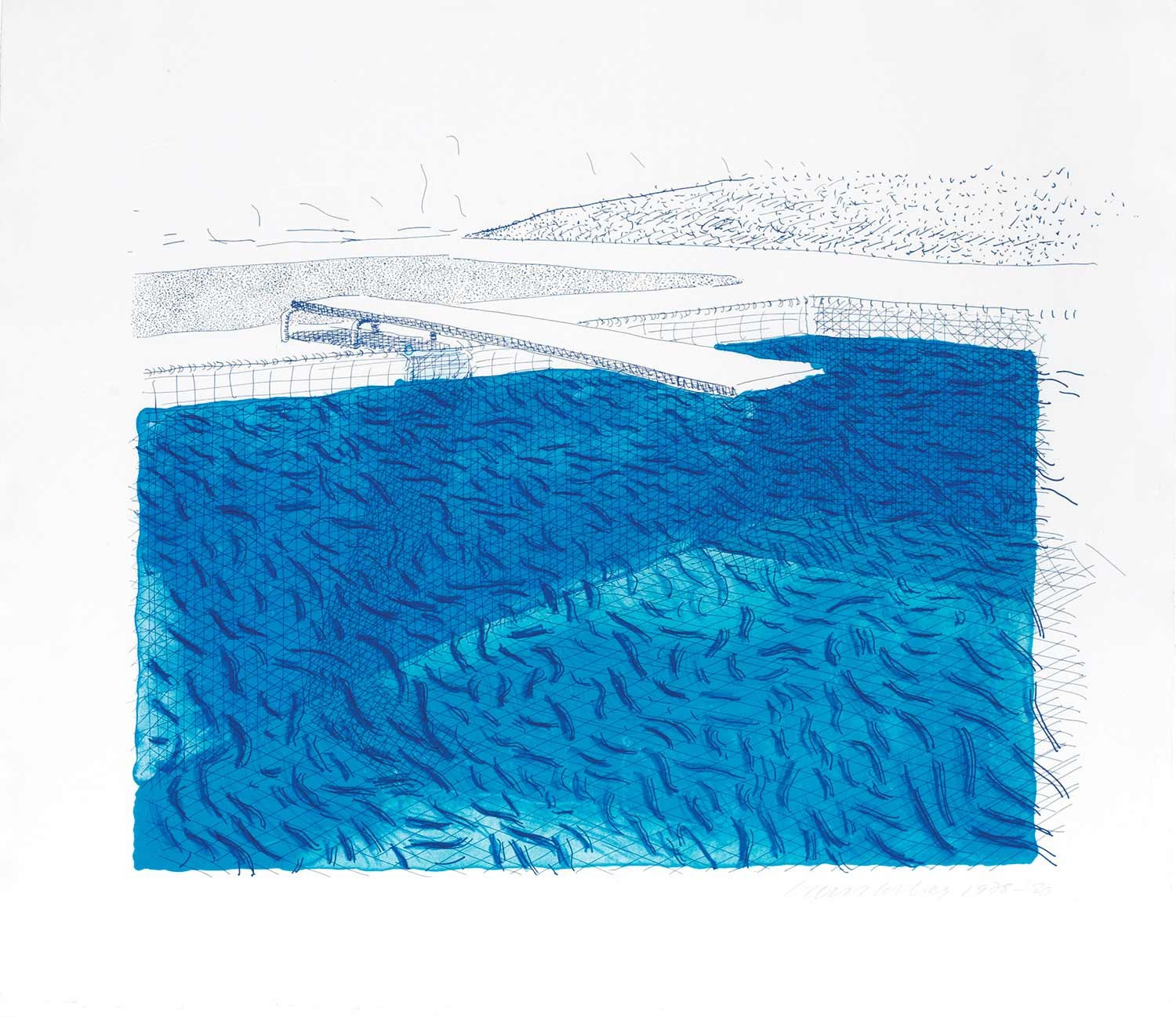 David Hockney Water The Sunbather – David Hockney Paintings, Prints